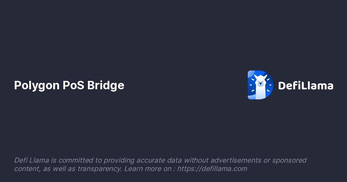Polygon PoS Bridge: Bridge Volume - DefiLlama